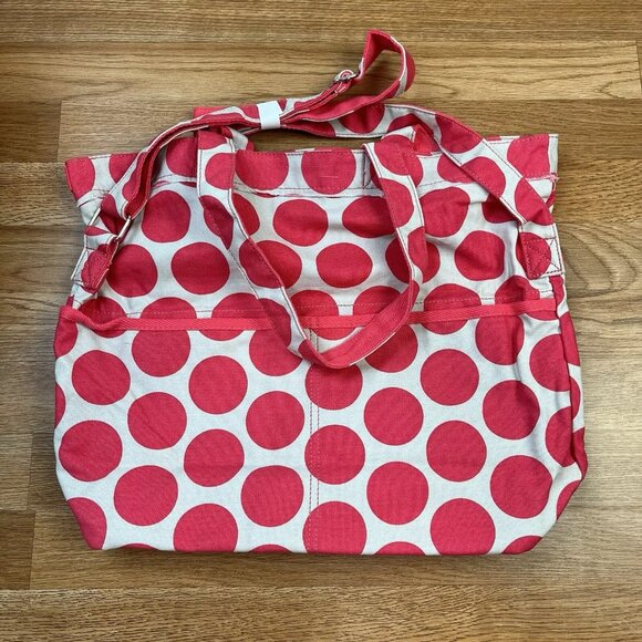 thirty-one | Bags | Thirty One Retro Metro Large Tote Bag Pink Coral ...